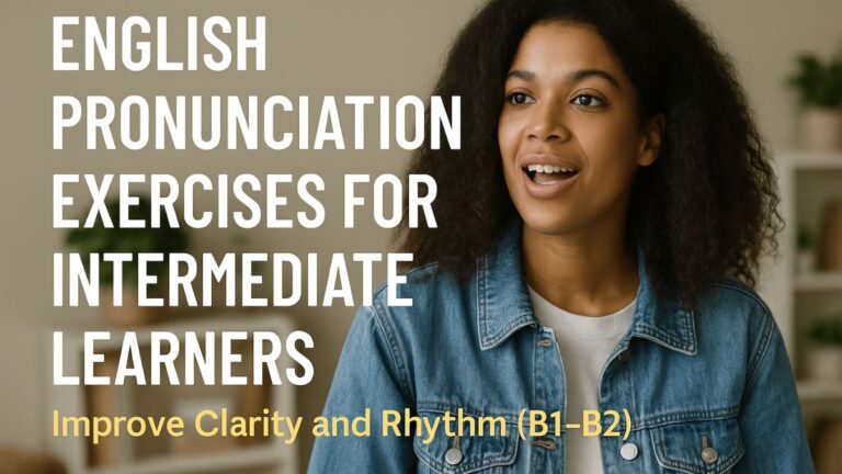 English Pronunciation Exercises for Intermediate Learners: Improve ...